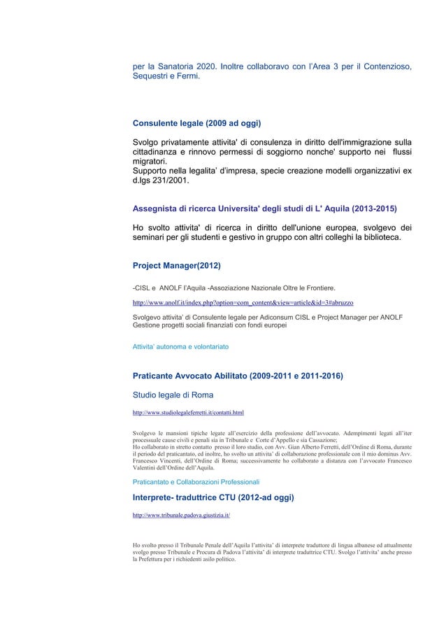 Curriculum vitae sonila lamaj | PDF