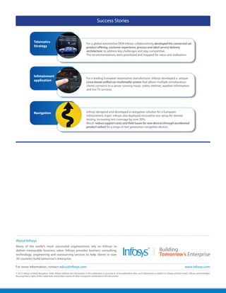 Infosys Connected Vehicle Service Offerings | PDF