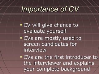 Cv | PPT