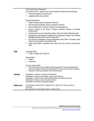 Latest CV | PDF | Undergraduate Education | College Education