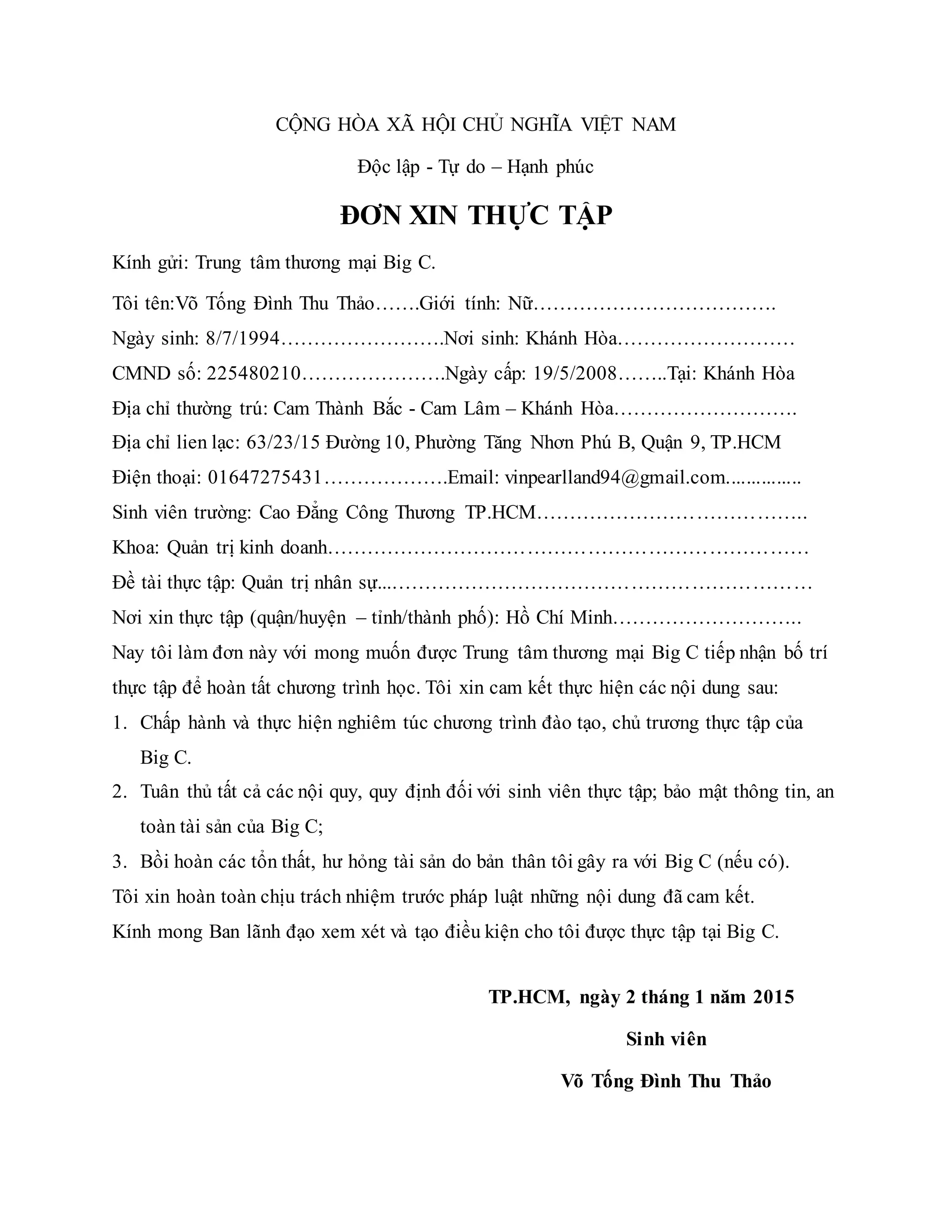 Mẫu CV xin việc | DOCX