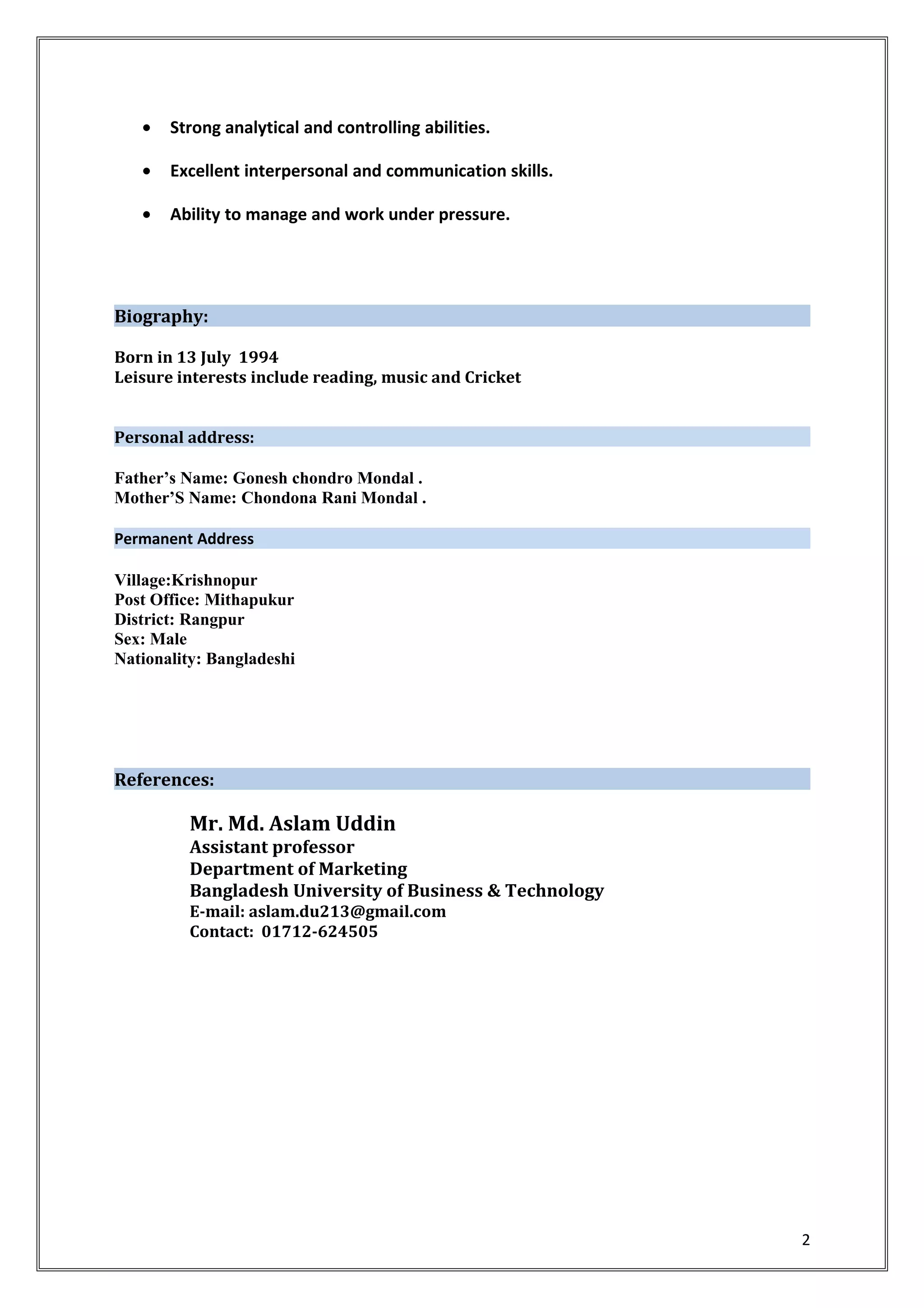 Cv | DOC | Resume Writing and Advice | Job Search