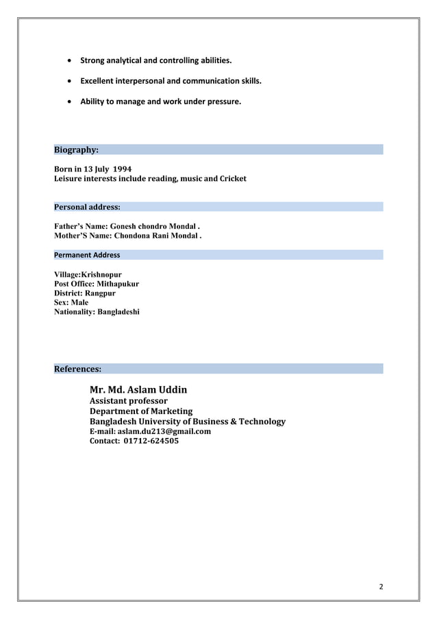 Cv | DOC | Resume Writing and Advice | Job Search