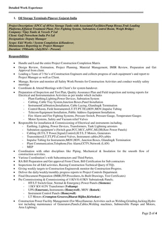 Deputy Manager Electrical | PDF