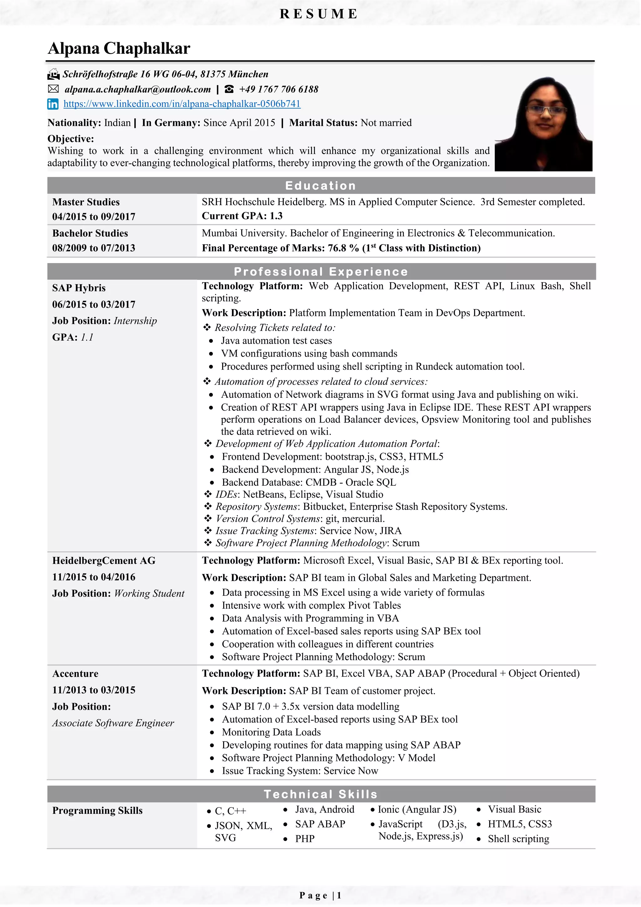 CV | PDF | Web Development | Internet