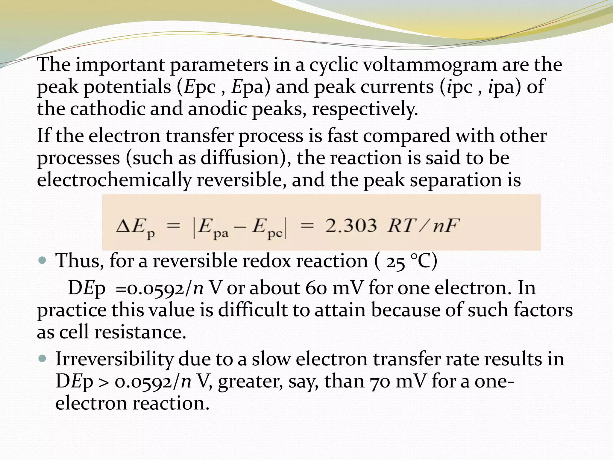 Cyclic voltammetry | PPTX