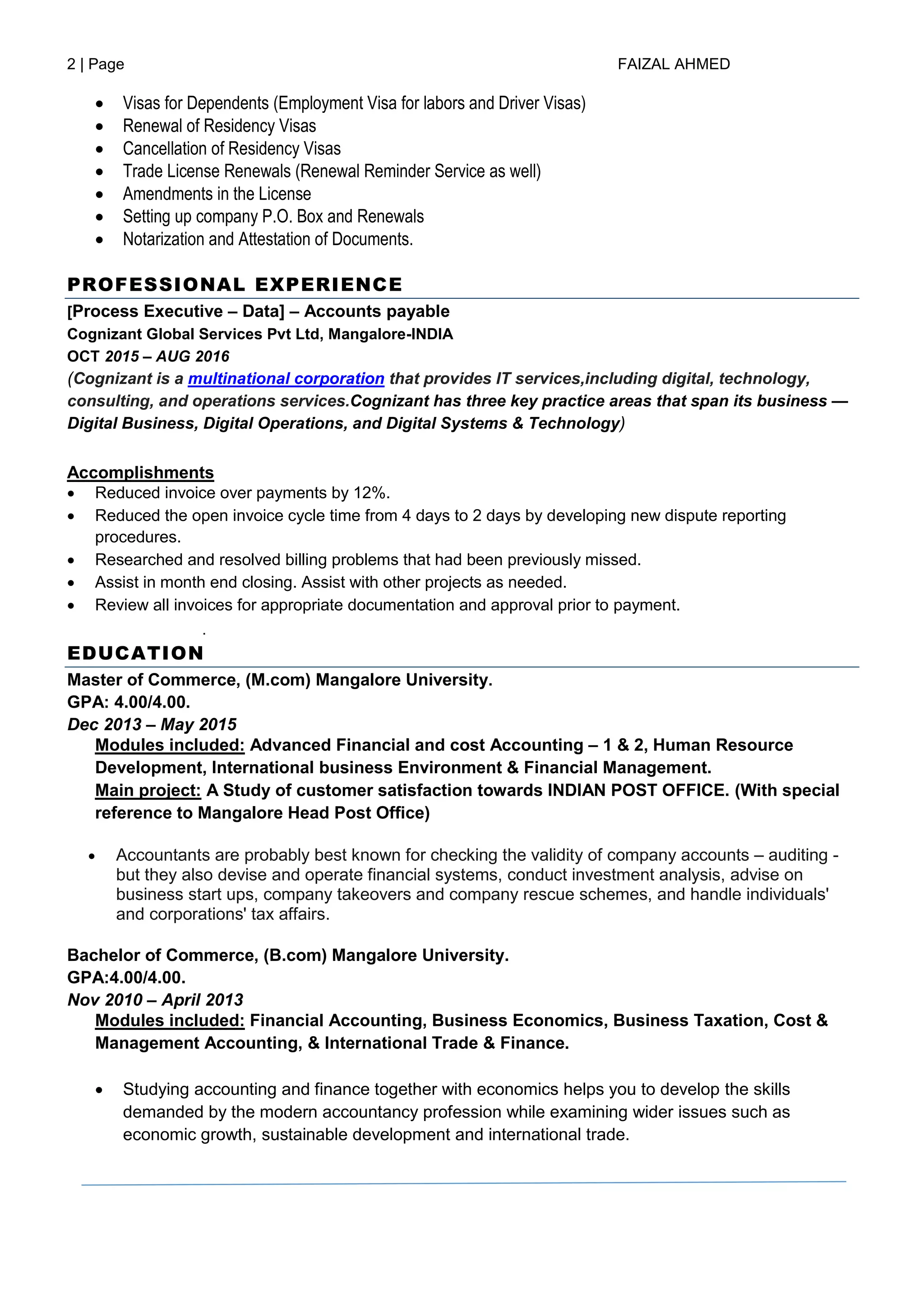 Faizal CV | PDF | Business Accounting & Finance | Business