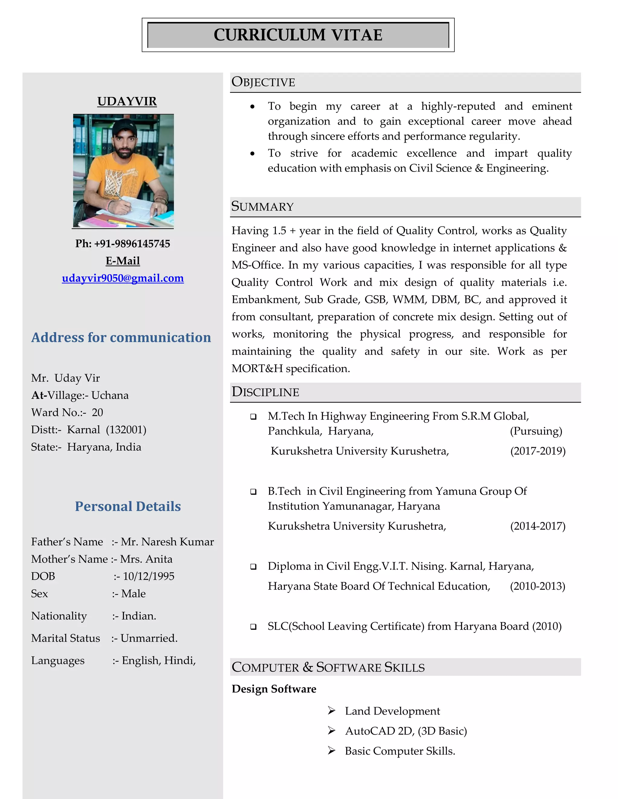CURRICULUM VITAE | PDF
