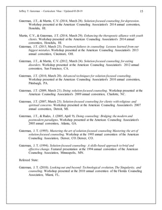 Jeffrey Guterman: Curriculum Vitae | DOCX