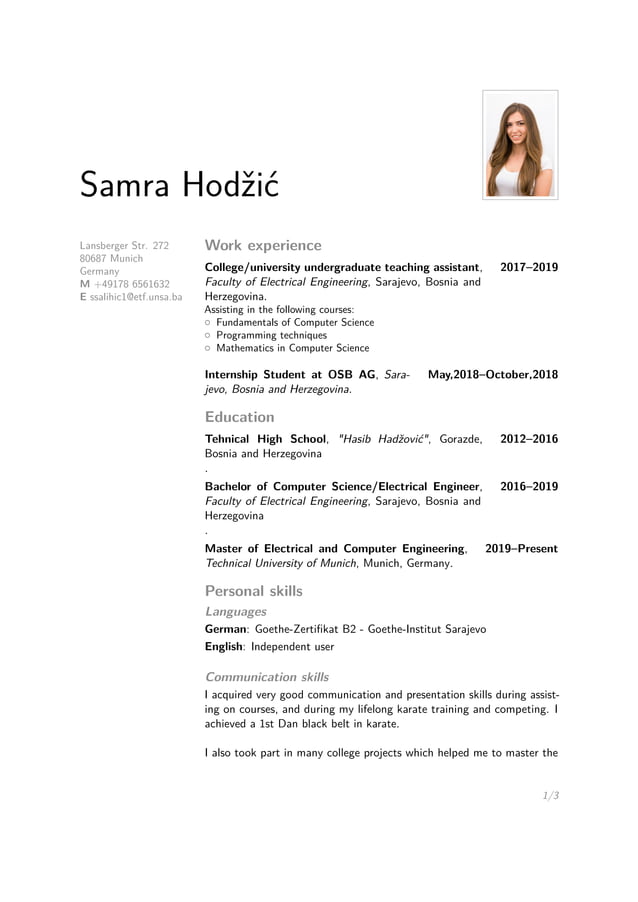 Samra Hodzic CV | PDF | Web Development | Internet