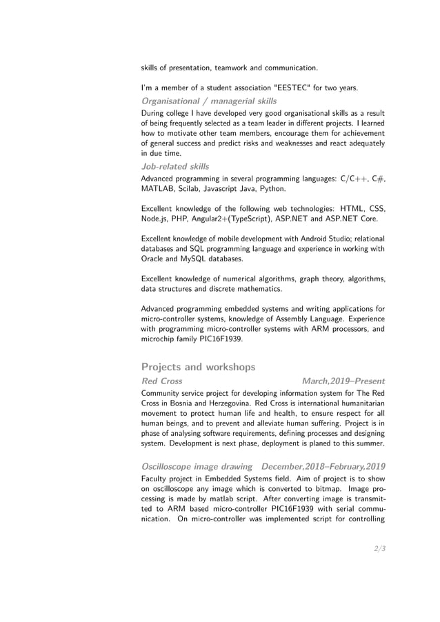 Samra Hodzic CV | PDF | Web Development | Internet