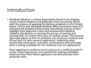What Should I Include in My Residency CV? | PPT