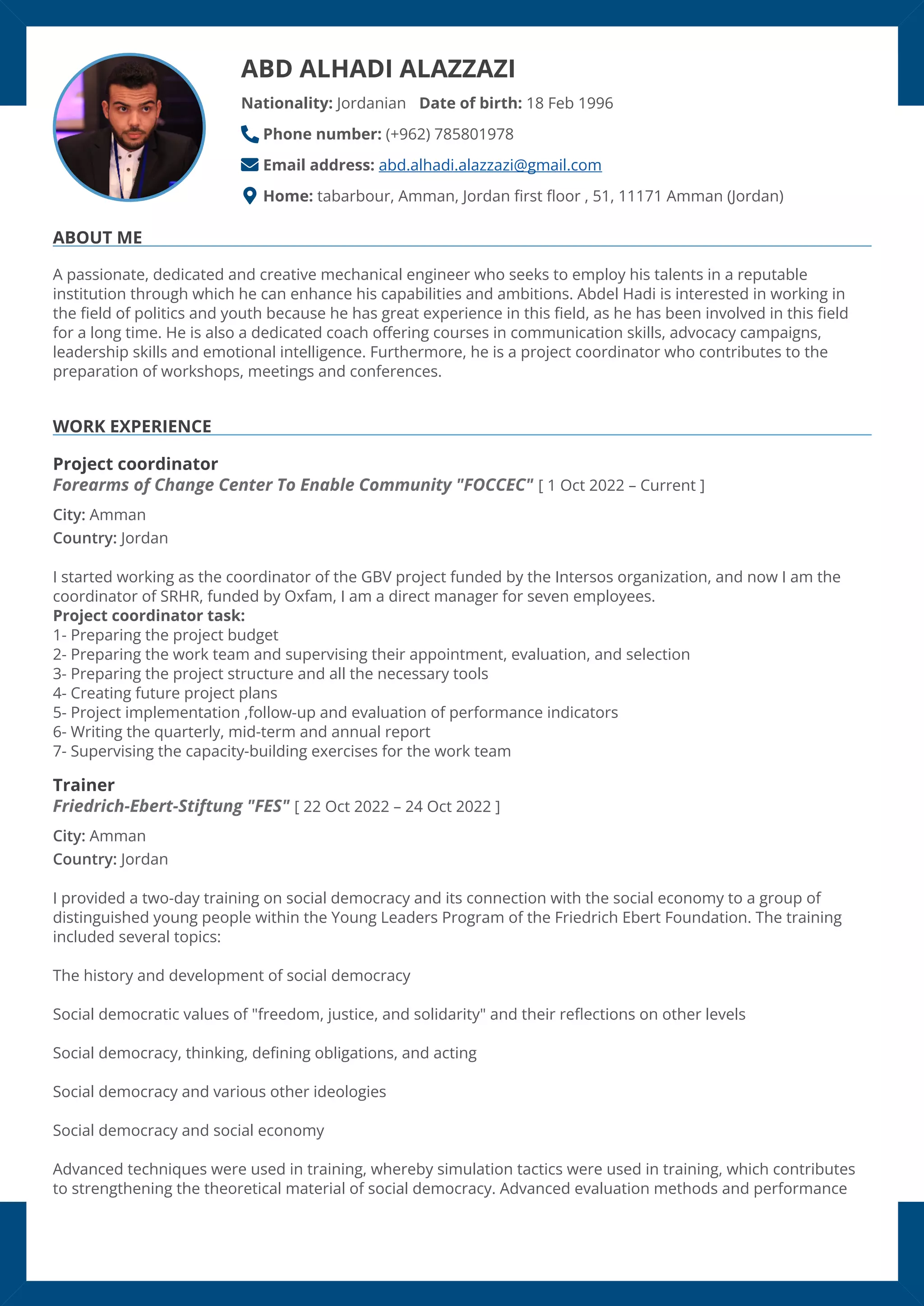 CV - ABD ALHADI ALAZZAZI.pdf | Business | Business and Finance