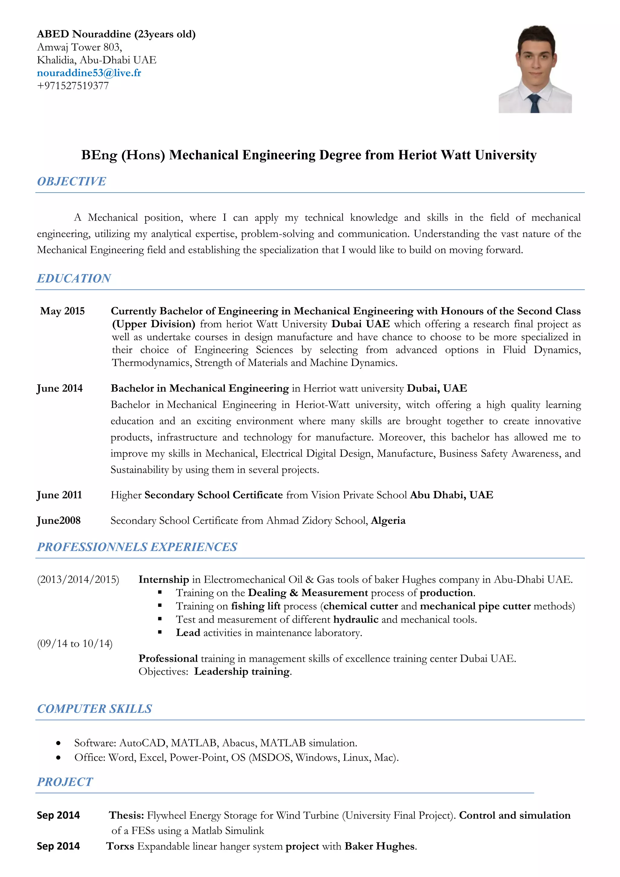Cv abed nouraddine | PDF