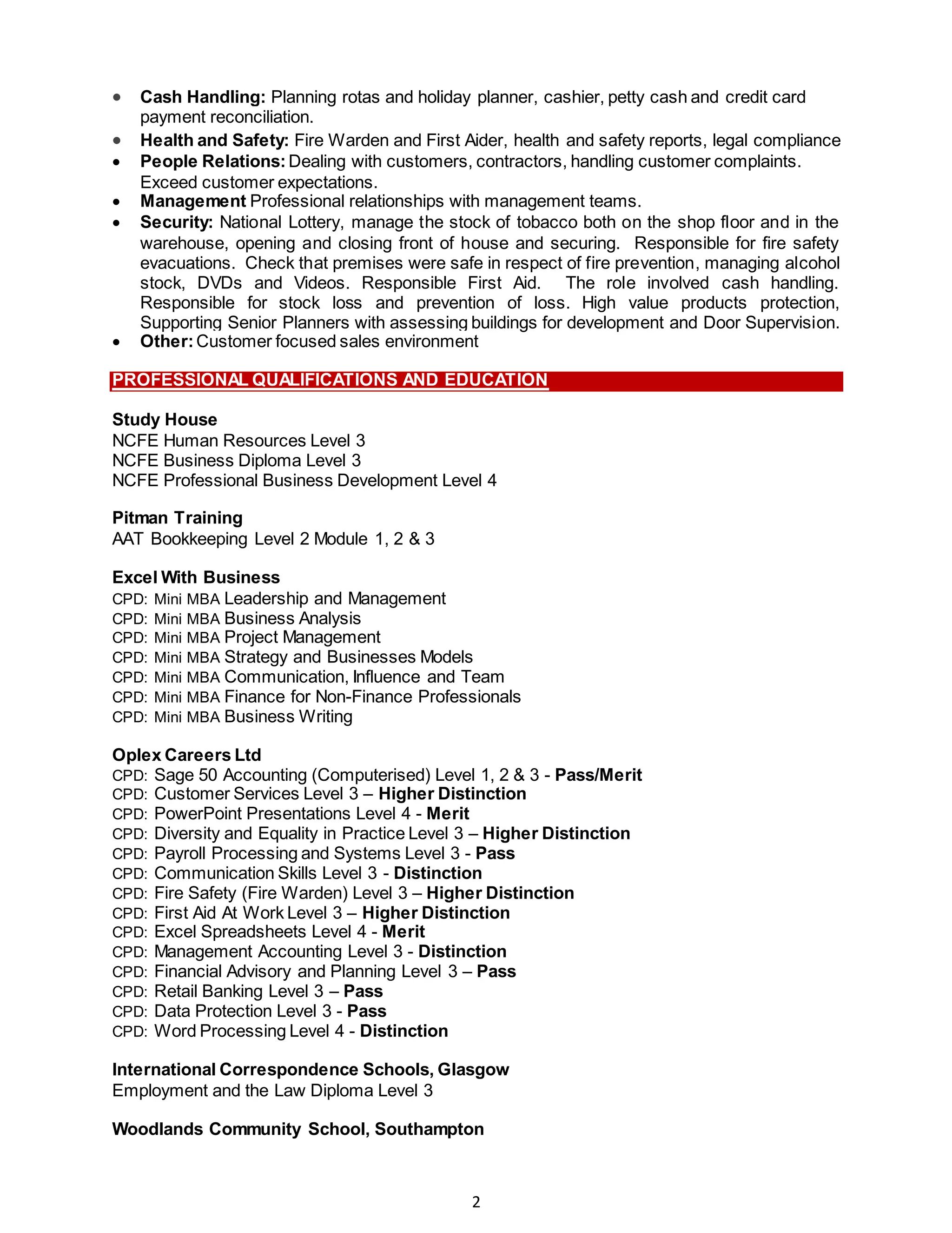 Cv administrator | DOCX