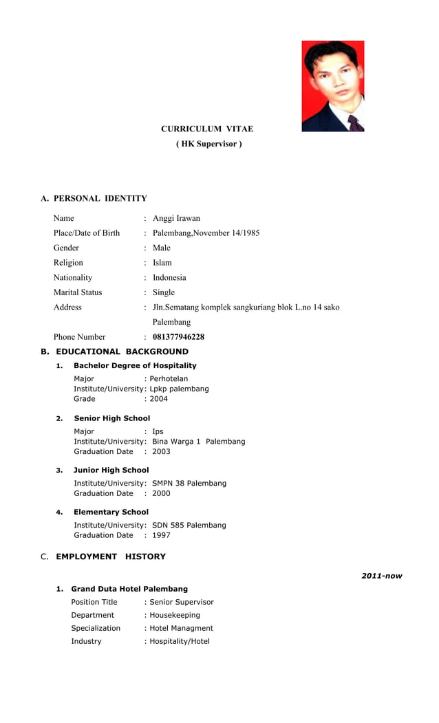 Cv.anggi irawan 1 | PDF