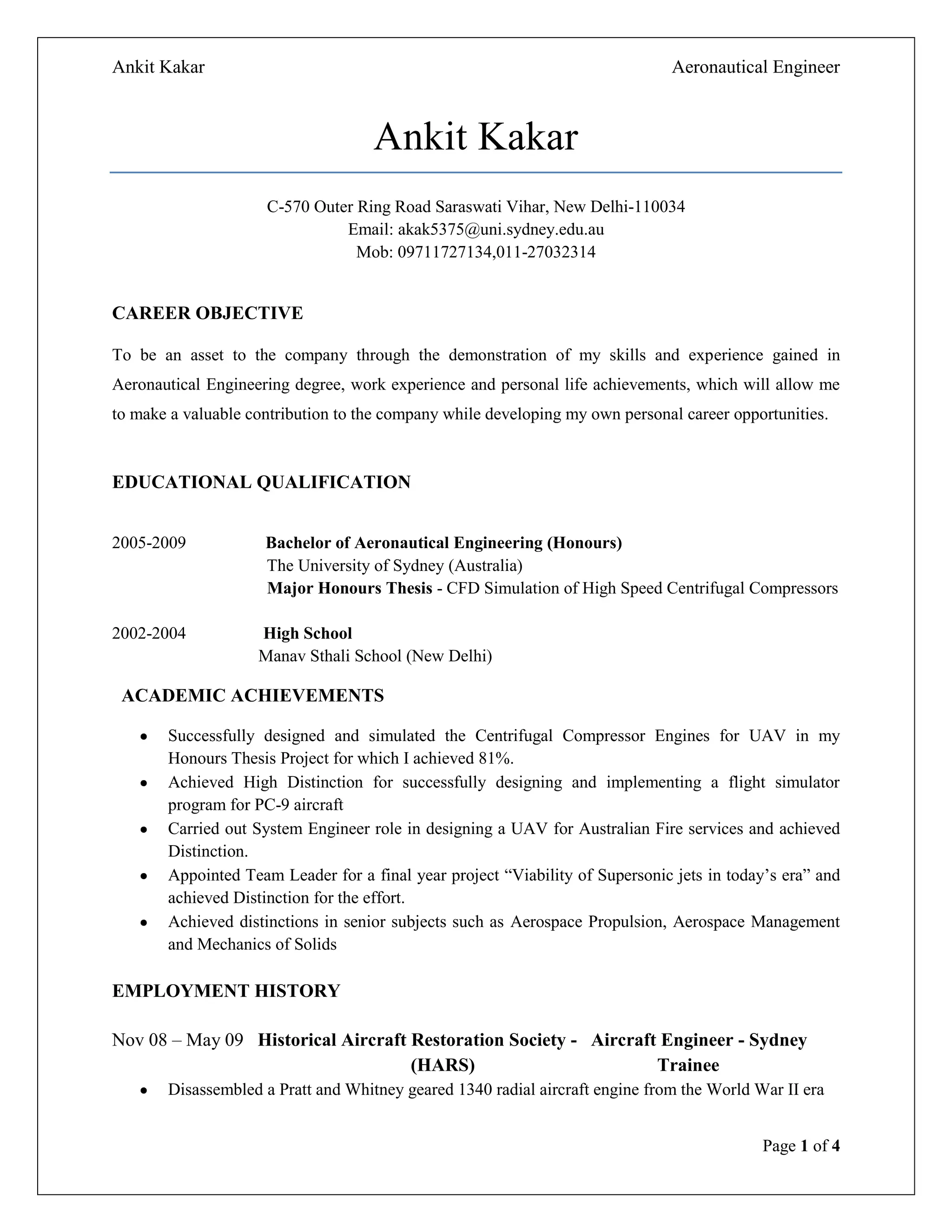 Cv ankit | DOCX