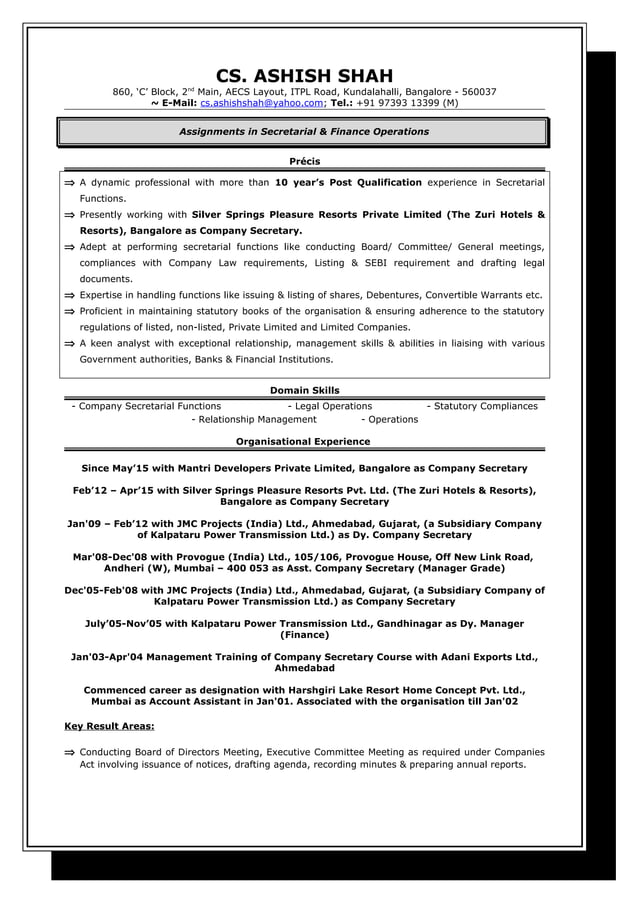 CS Ashish Shah | DOC