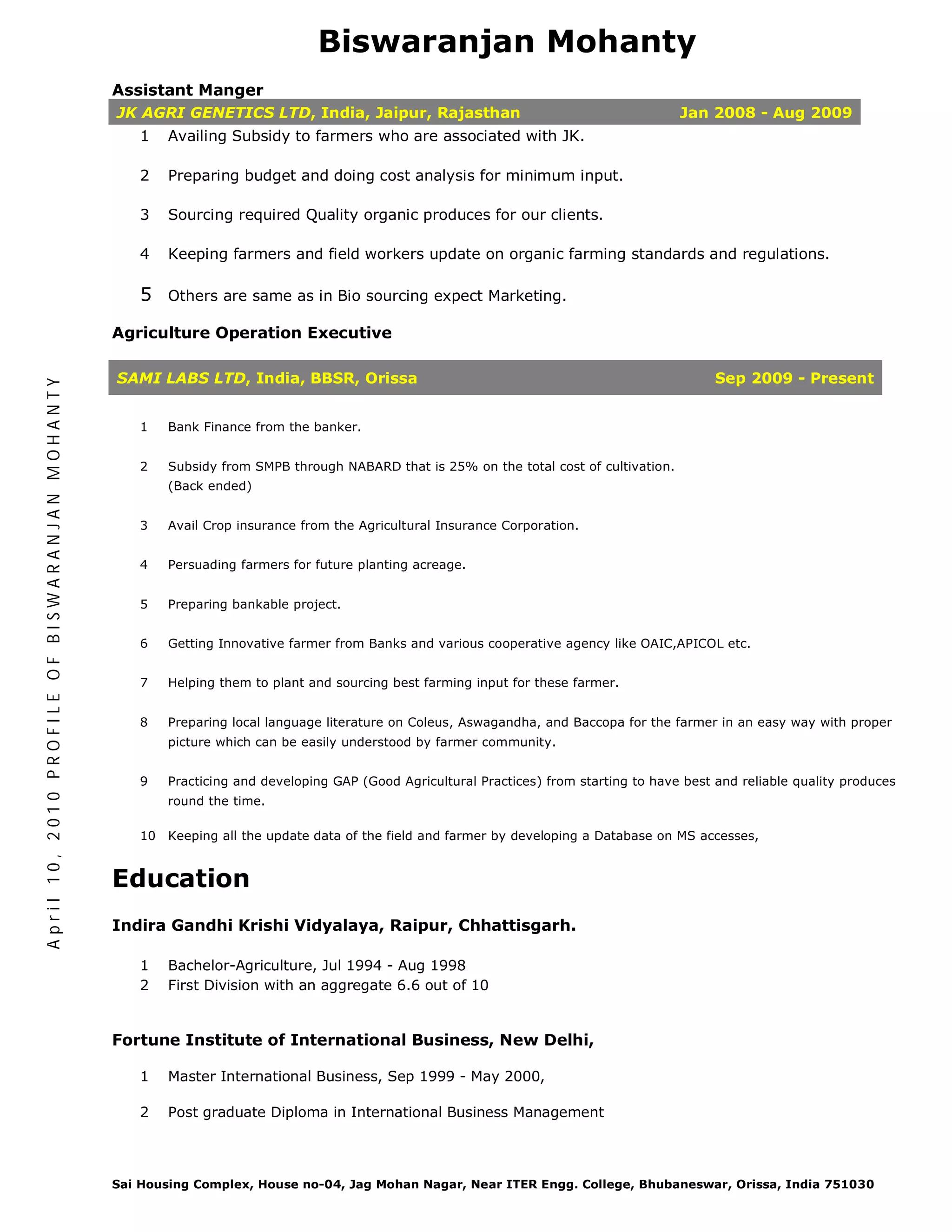 Cv biswaranjan-410 | PDF