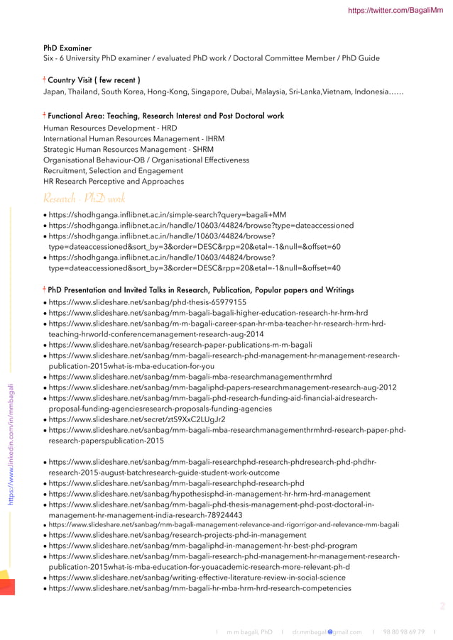 MM Bagali / Resume / CV/ Biodata / MM Bagali / Resume / CV/ Biodata ...