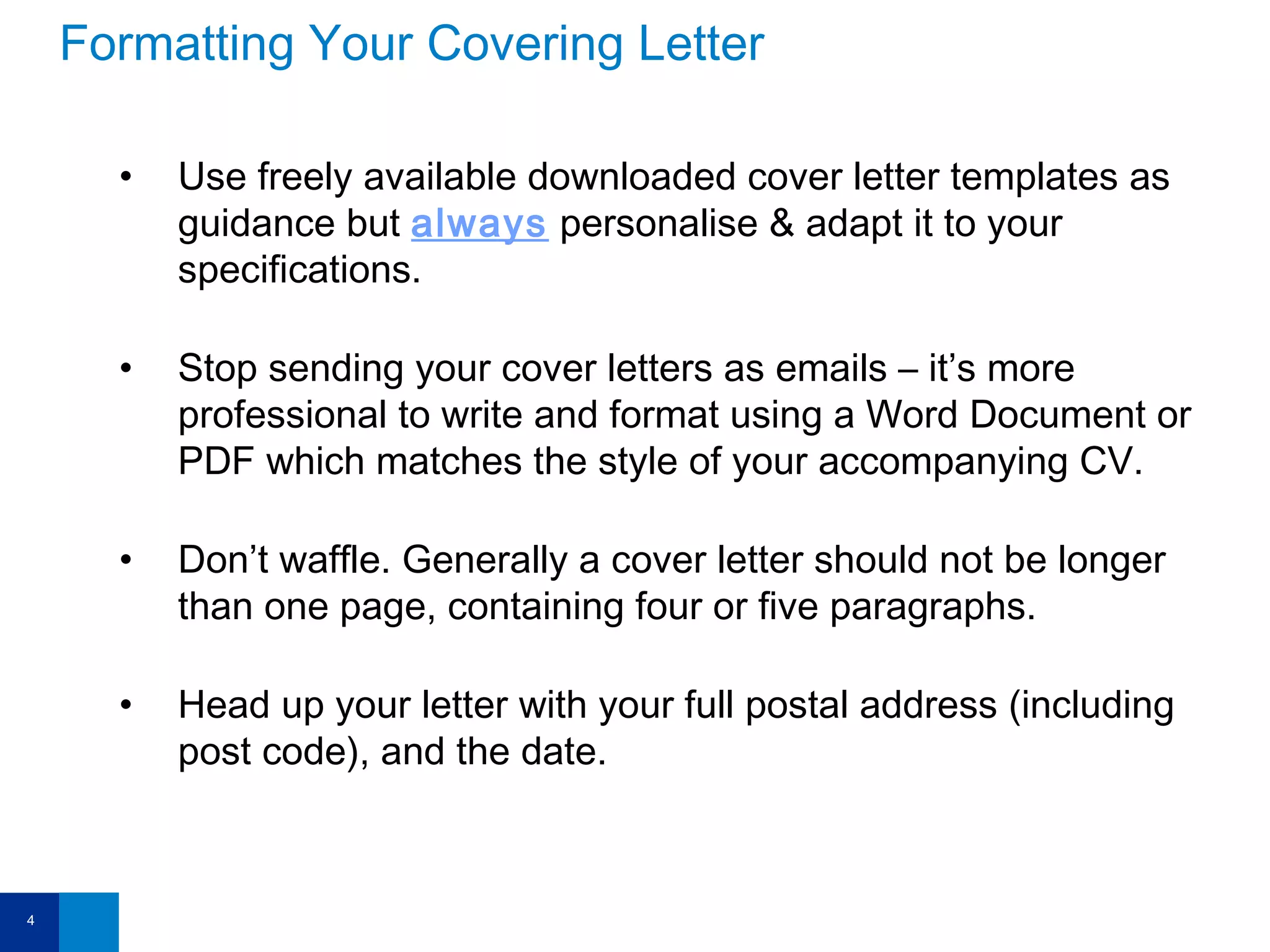 CV Tips: Doing Covering Letters the Right Way | PPT