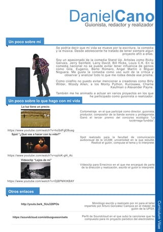 Cv daniel cano | PDF