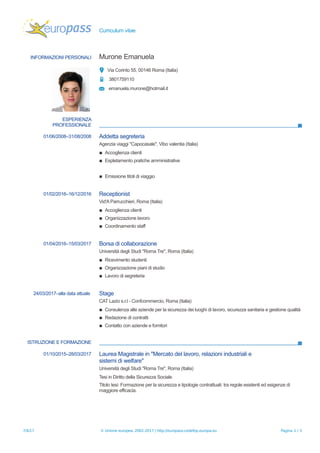 Cv emanuela murone | PDF