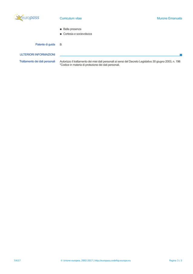 Cv emanuela murone | PDF