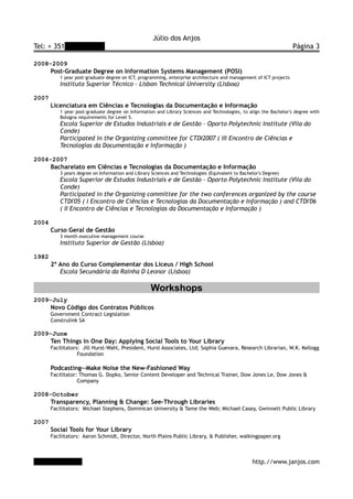 CV in English, Long Form | ODT