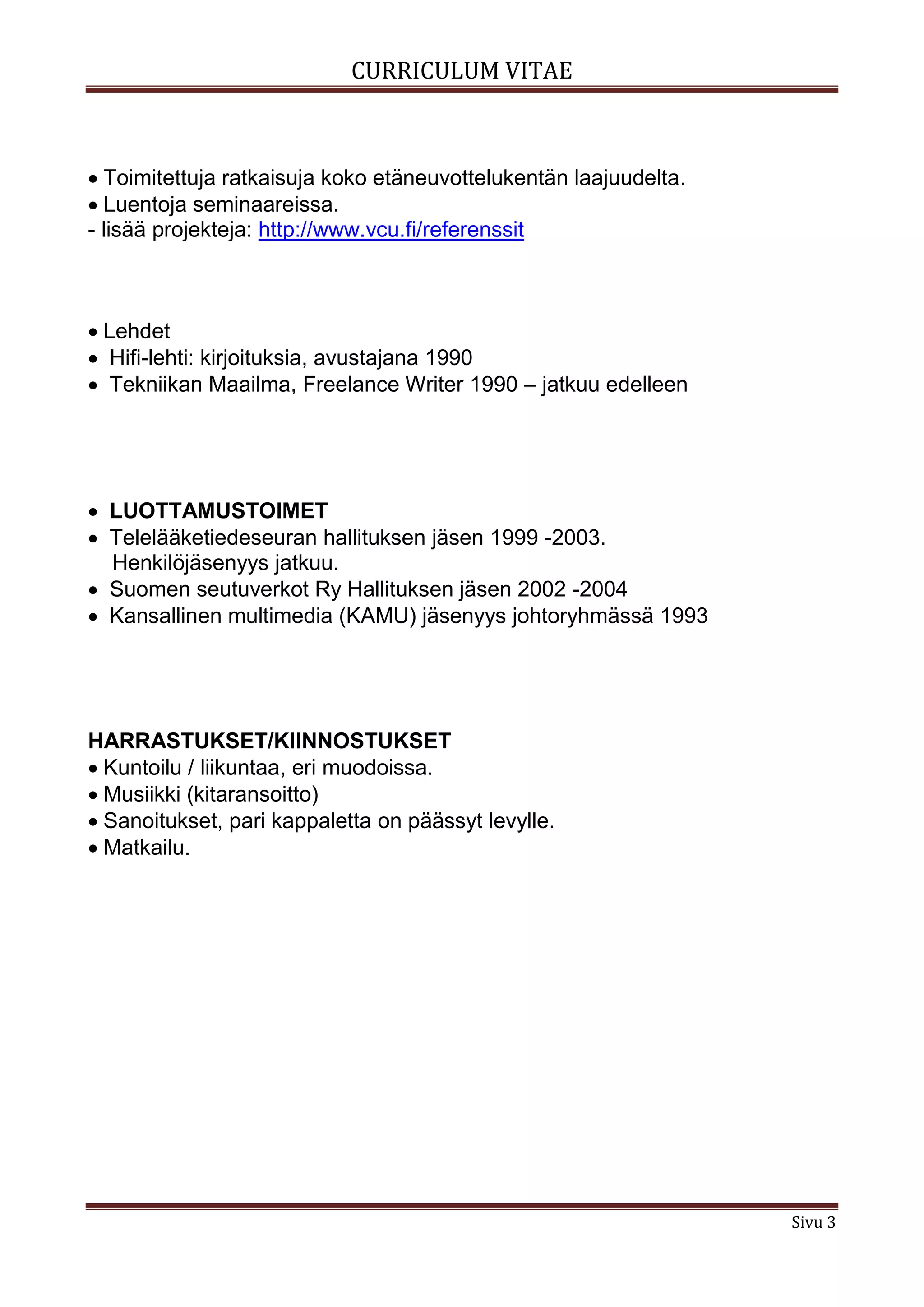 Cv esa siivola 2017 | PDF
