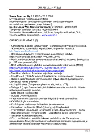 Cv esa siivola 2017 | PDF