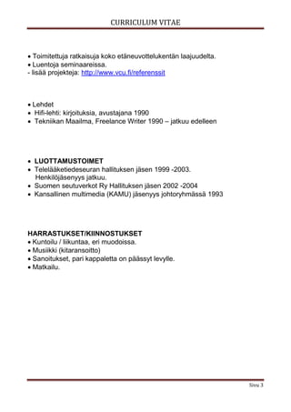 Cv esa siivola 2017 | PDF