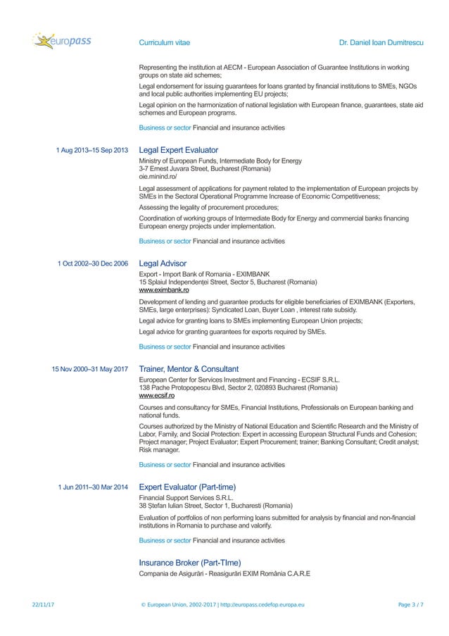 CV Dr. Daniel Ioan Dumitrescu | PDF