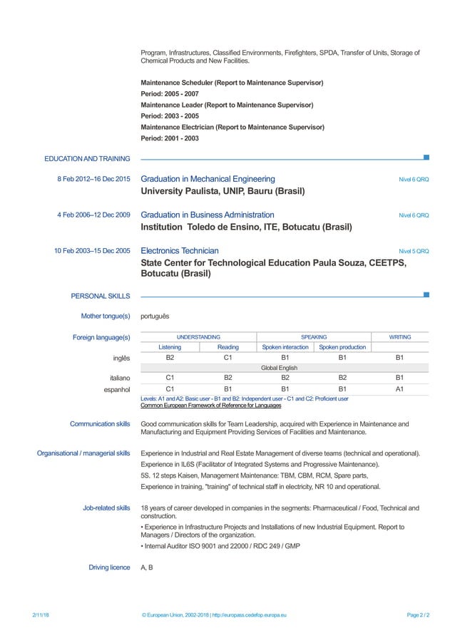 Cv europass-2019-montanaro-eng | PDF | Business | Business and Finance