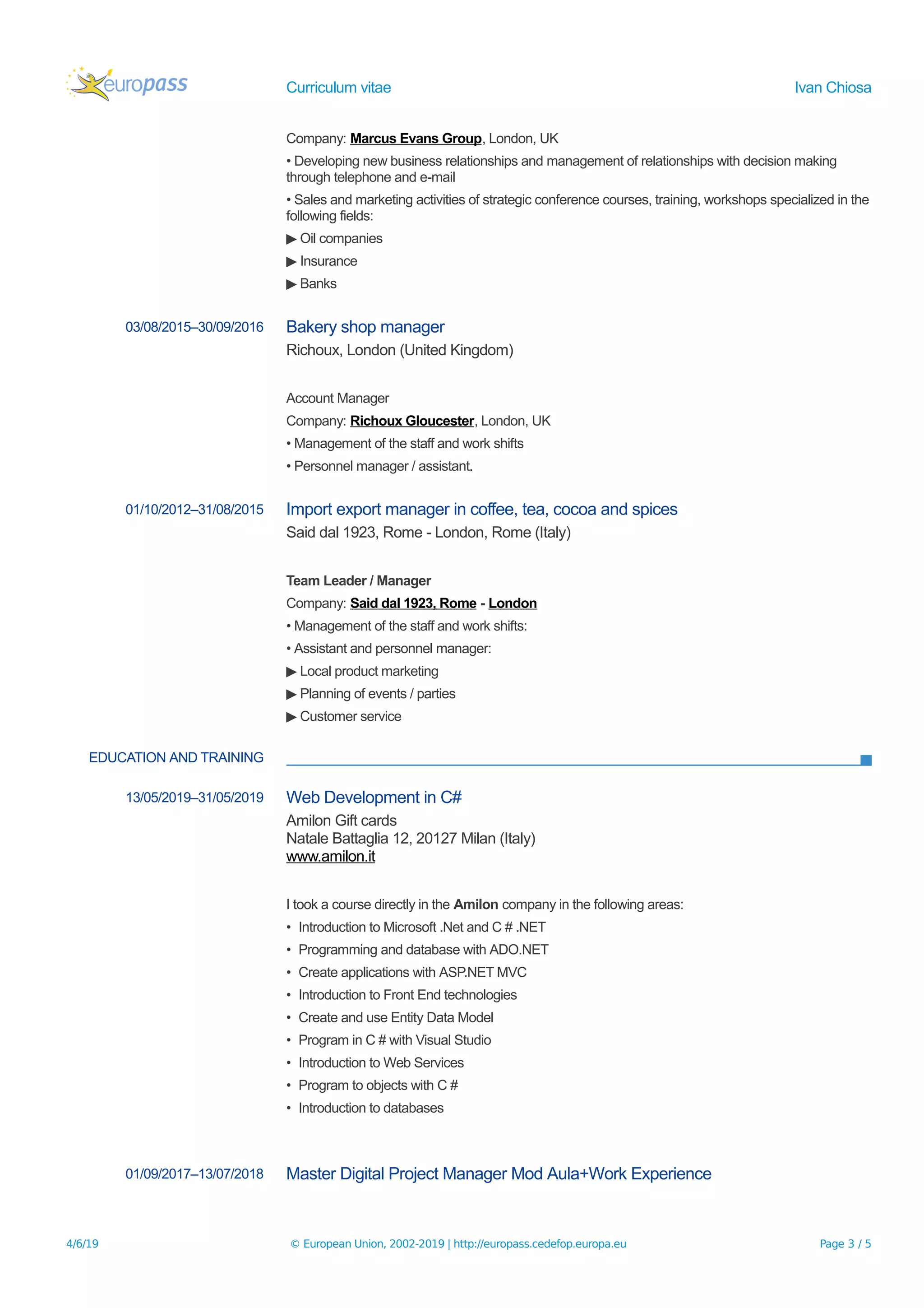 CV Europass-en | PDF