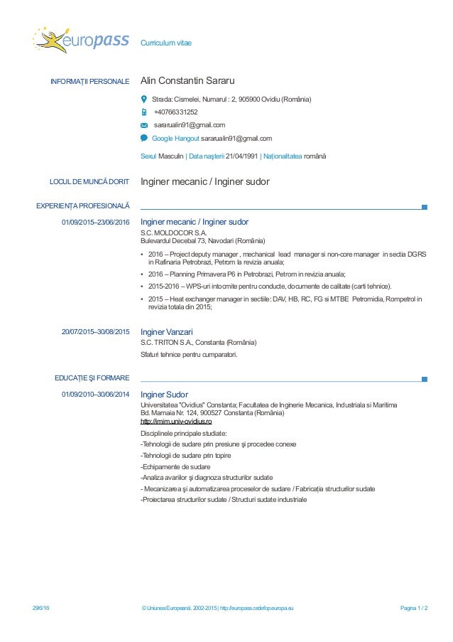 Cv europass-sararu-ro