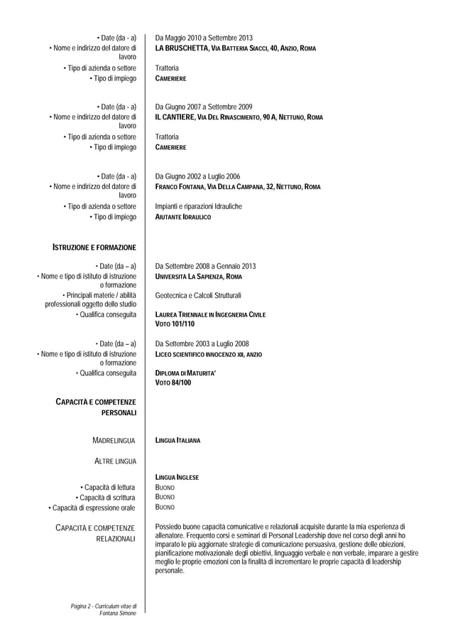 CV Fontana Simone | PDF
