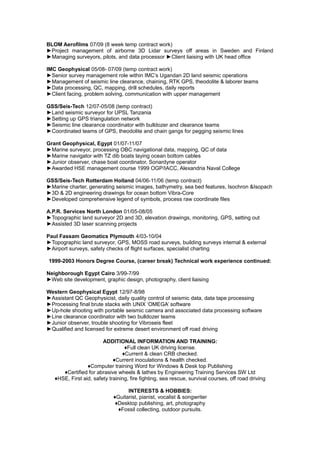 CV Gavin Cox Seismic | PDF