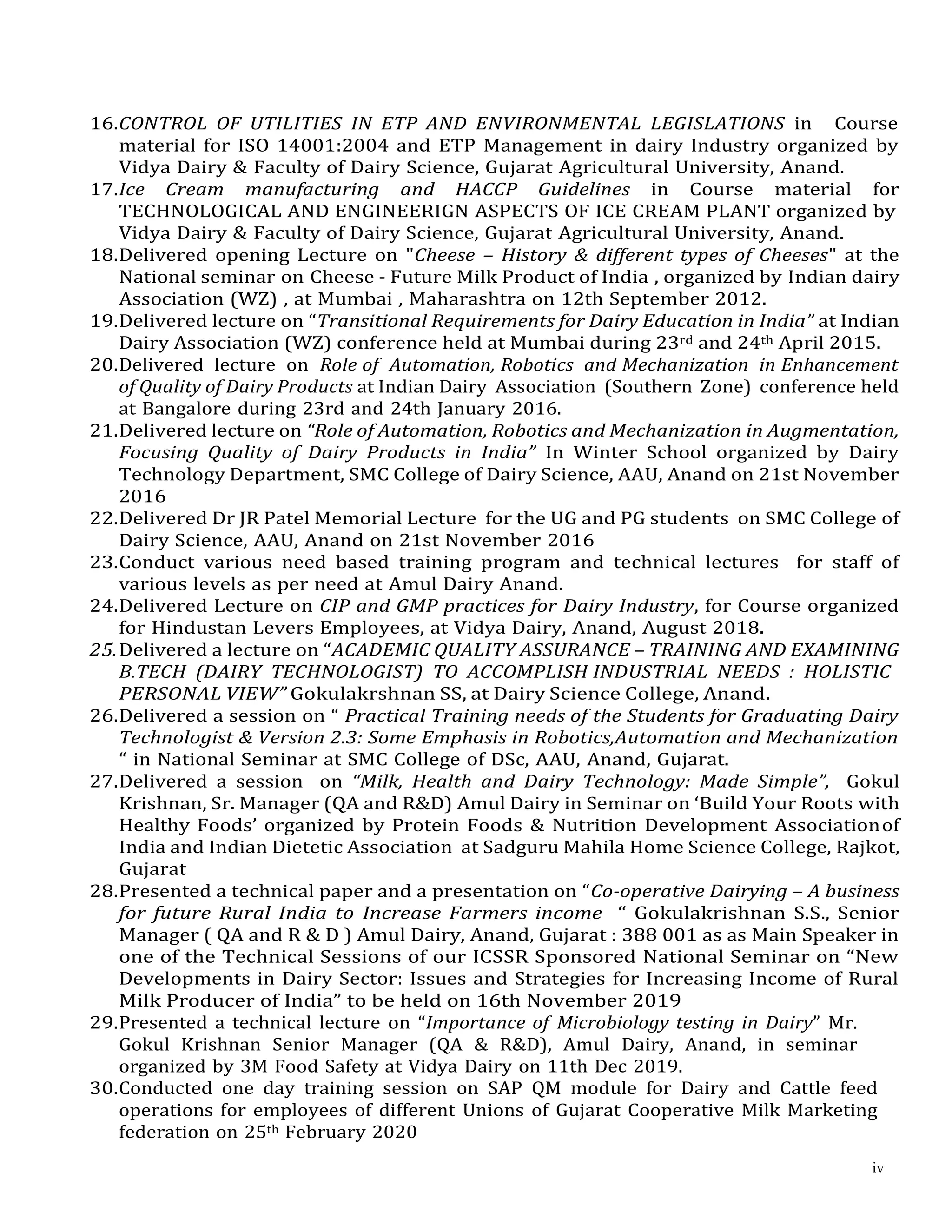 CV - Gokul 2024 Word.pdf Brief Personnel information of Gokulakrishnan SS as on 2024 | PDF