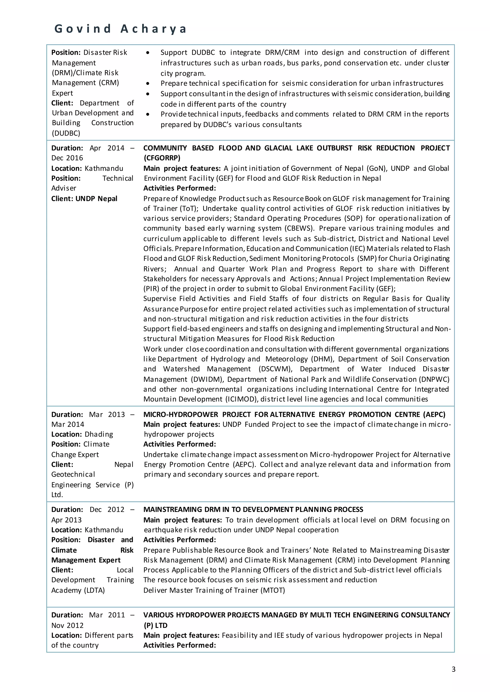 CV Govind Acharya | DOCX