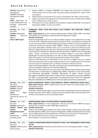 Cv govind acharya for senior engineer | DOCX | Civil Engineering Industry | Industries