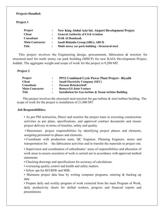 my CV Hashim project/Site engineer | PDF