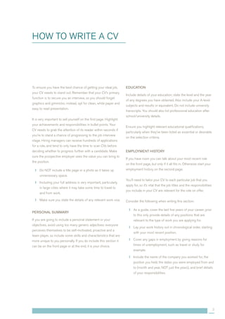 CV and Interview Advice Guide | PDF | Resume Writing and Advice | Job ...