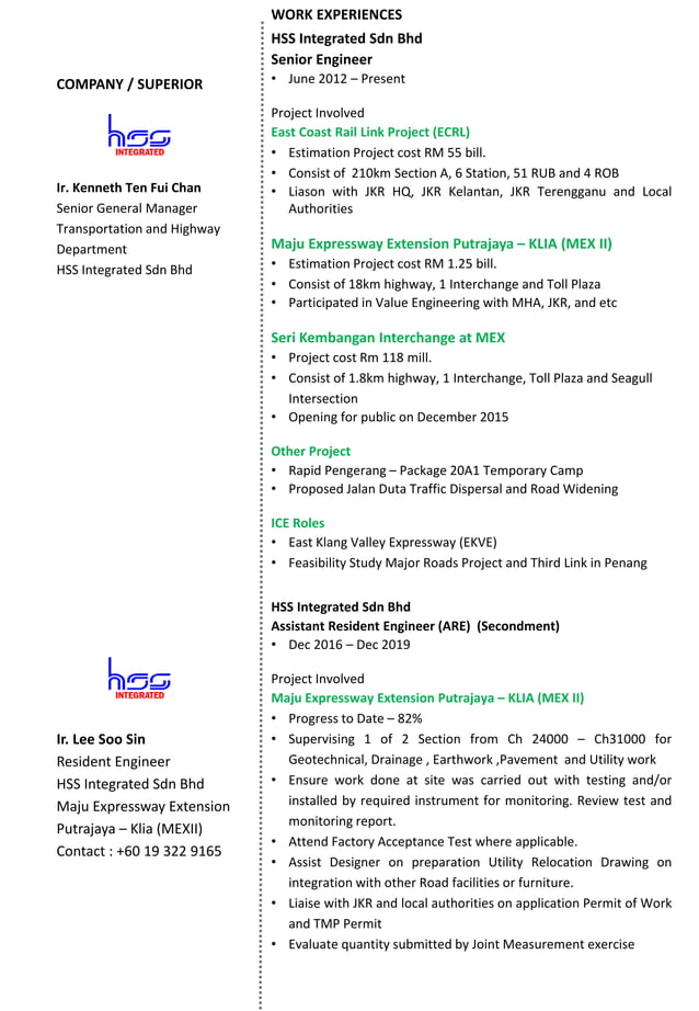 Cv Ir. Ainul Jamal bin Musa - 2020 | PDF
