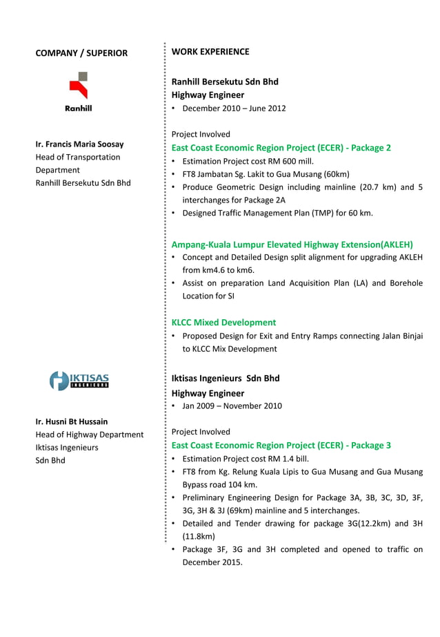 Cv Ir. Ainul Jamal bin Musa - 2020 | PDF