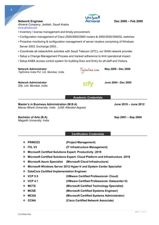 CV it infrastructure - shahnawaz ali | PDF