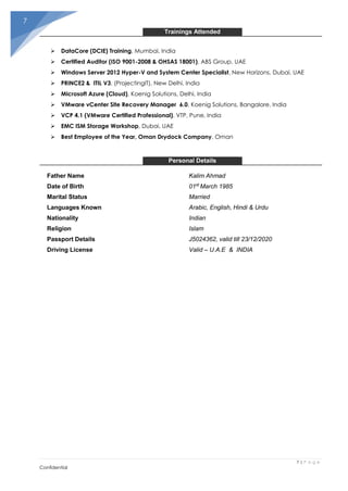 CV it infrastructure - shahnawaz ali | PDF
