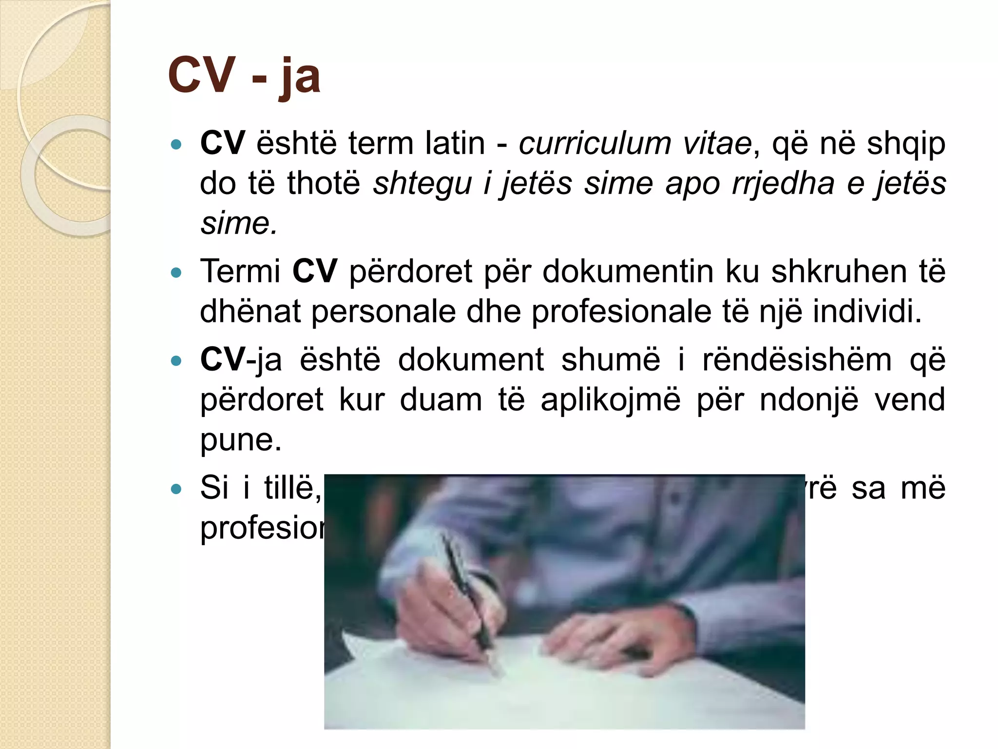 Cv - ja | PPTX