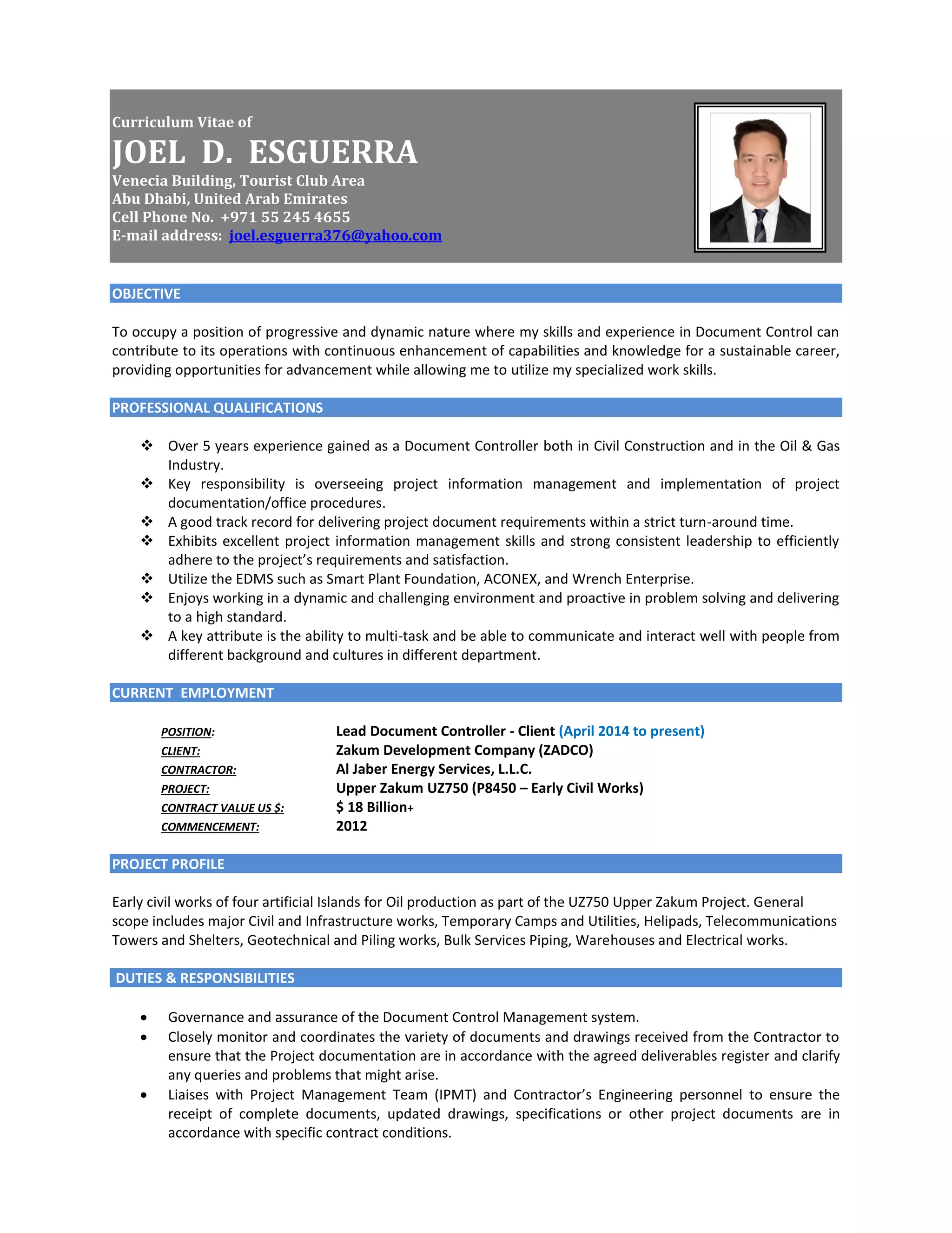 CV Joel Esguerra | PDF
