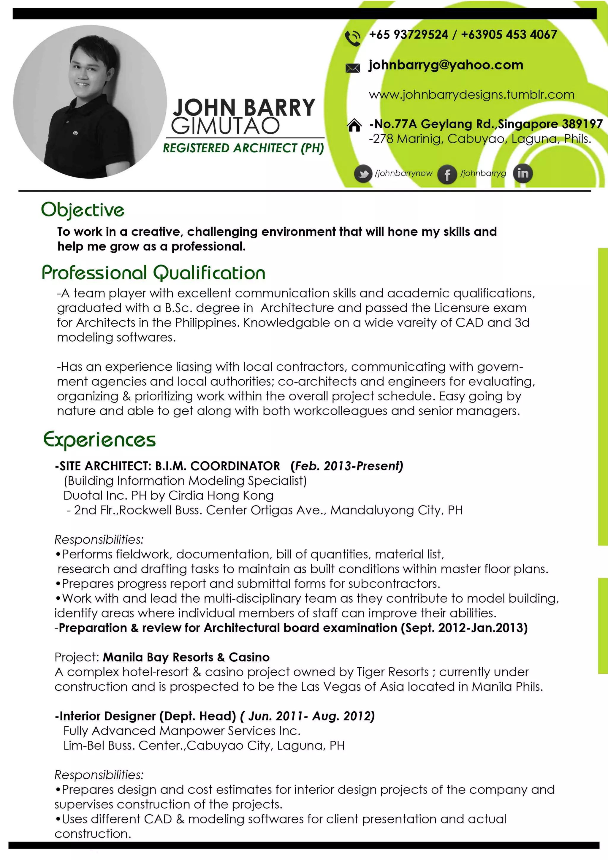 CV - John Barry | PDF